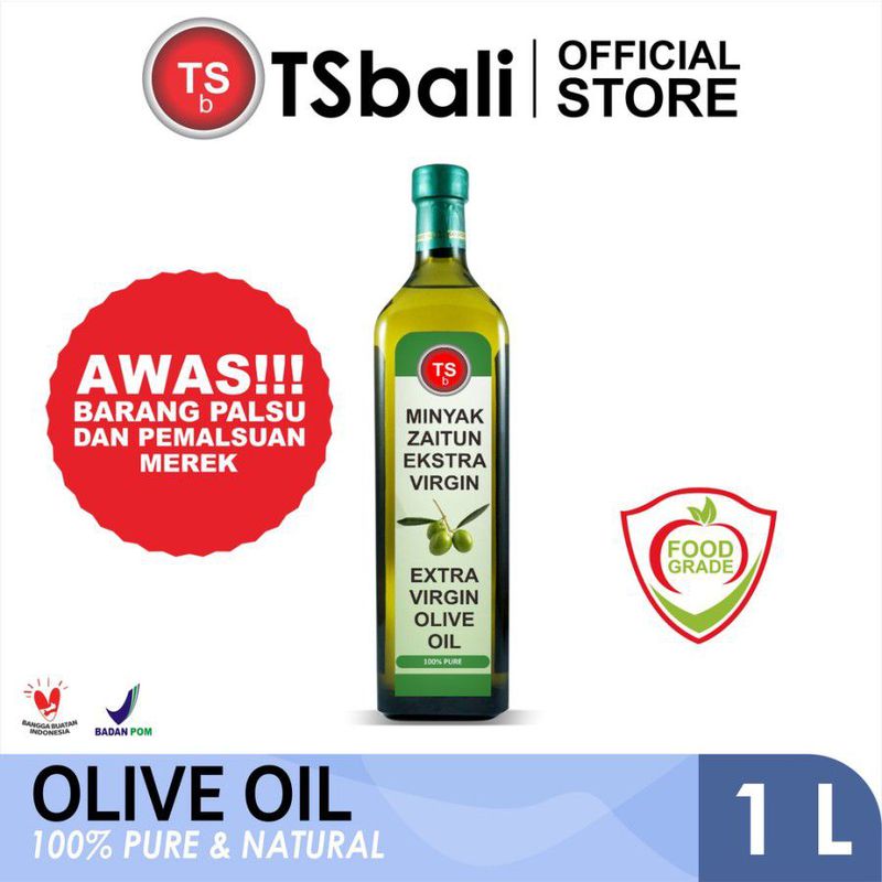 TSb Minyak Zaitun / Olive Oil Food Grade Unrefined Cold Pressed 1000ml