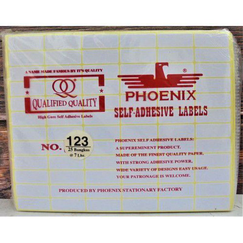 Label Harga Phoenix No. 123