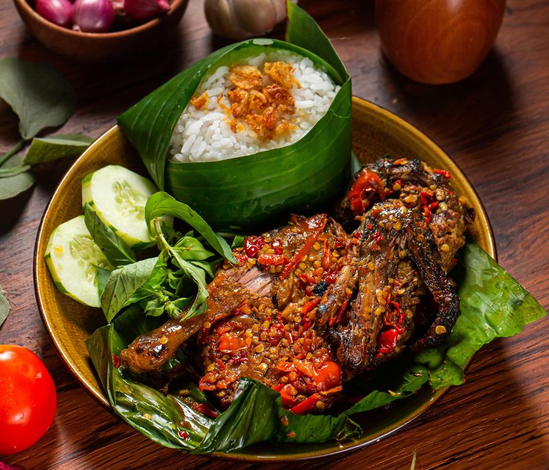 Nasi Bebek Muda Bakar Pedas