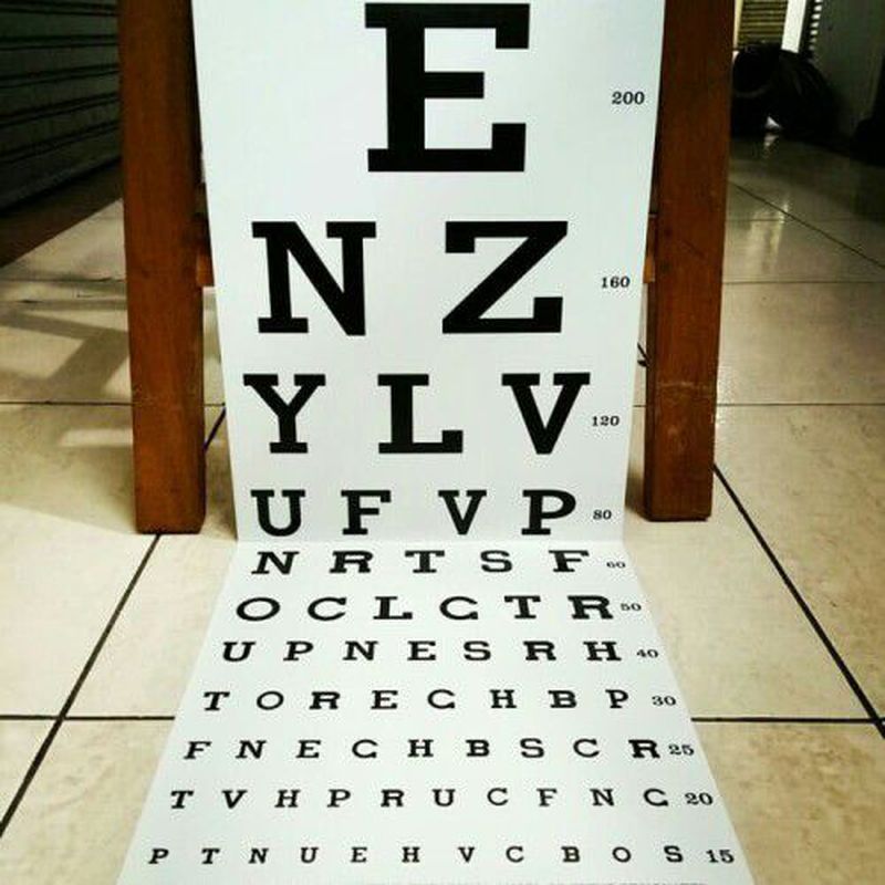 SNELLEN CHART KERTAS