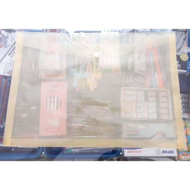 Map plastik kancing map kancing transparan