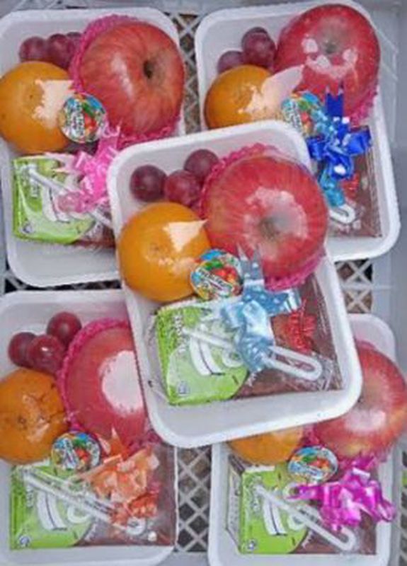 buah segar pack +susu kemasan