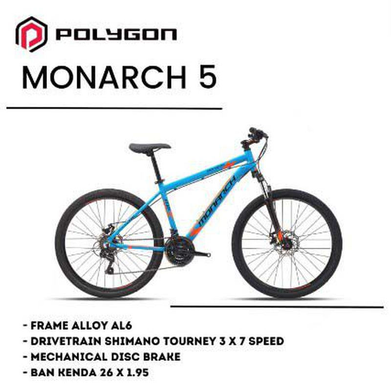 Sepeda Gunung MTB Polygon Monarch 5 M5 5.0 26 Inch Alloy 7 Speed