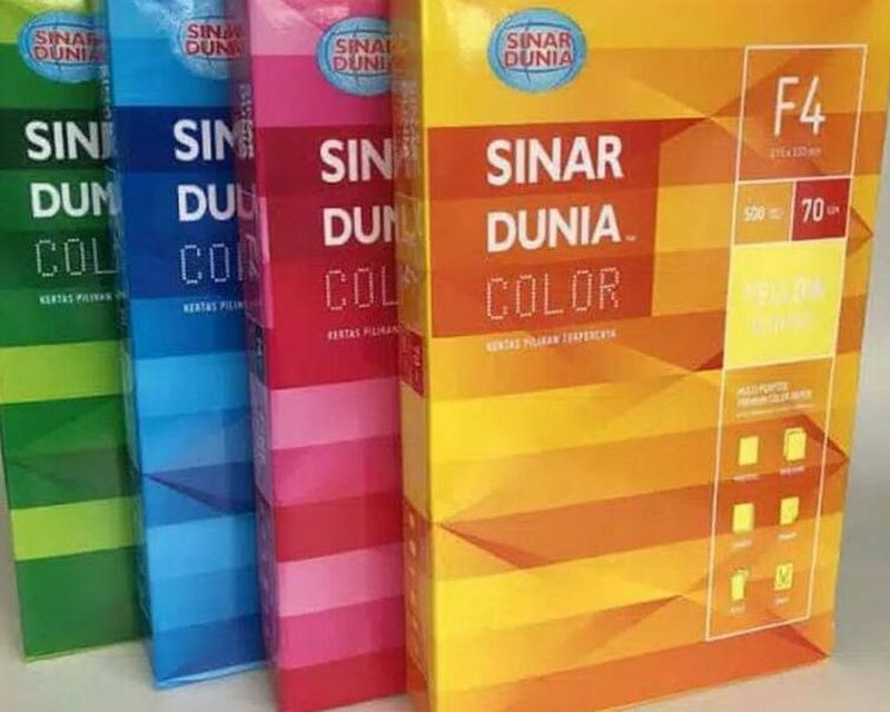 KERTAS HVS WARNA 70GSM SINAR DUNIA