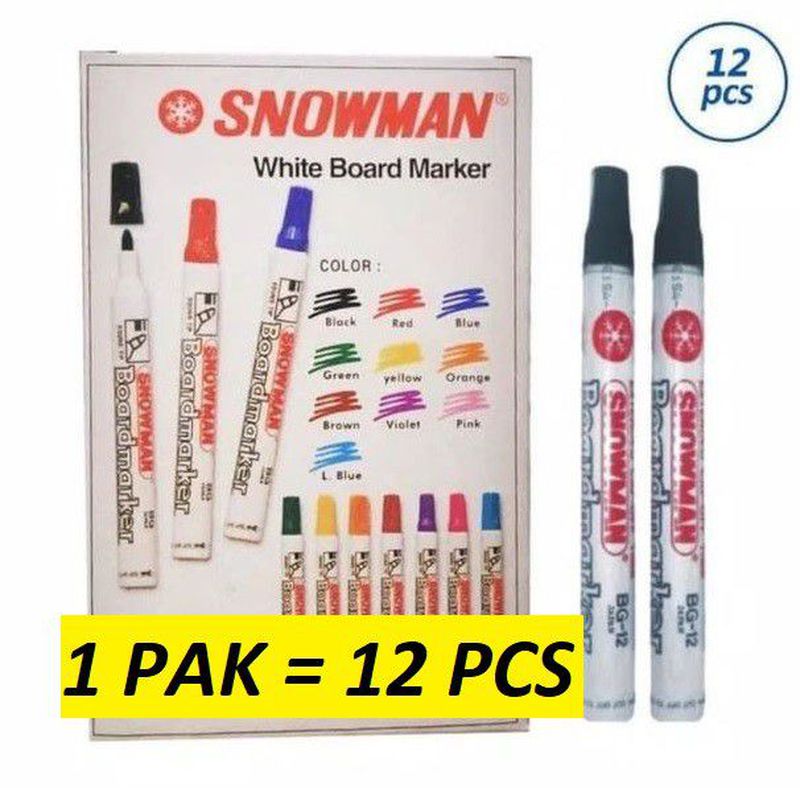 (12pc) SPIDOL WHITEBOARD SNOWMAN BG 12 / SEPIDOL PAPAN TULIS ABG 12 ...