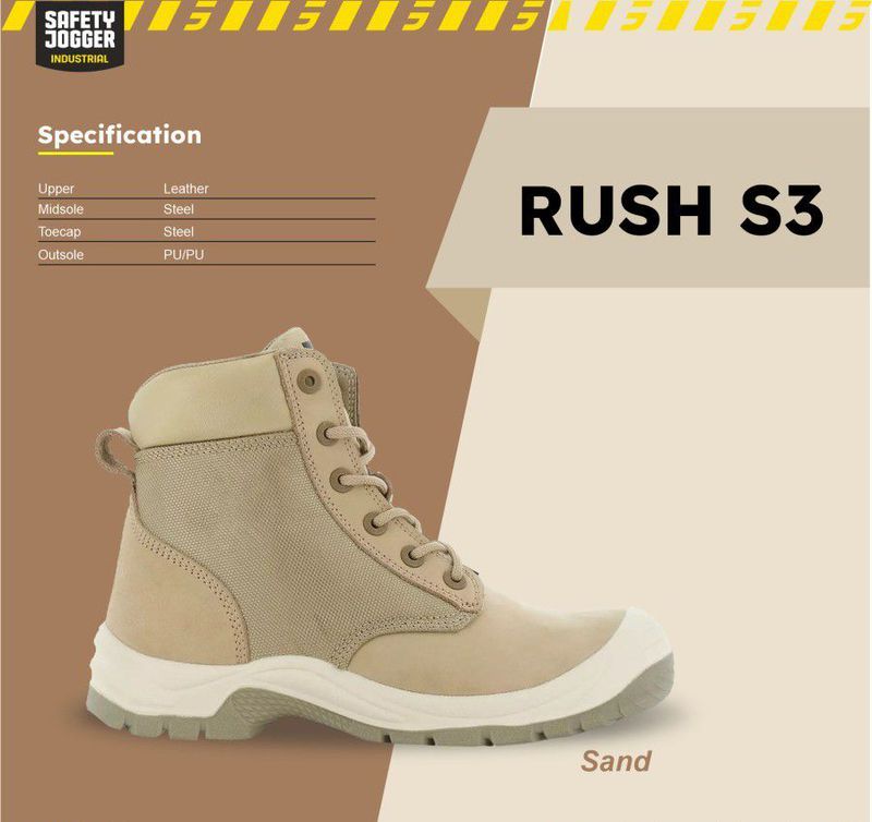 SEPATU SAFETY JOGGER RUSH SAND S3 SRC - 38