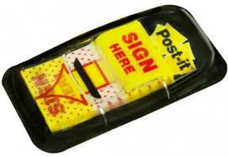 Post It Sign Here 3M