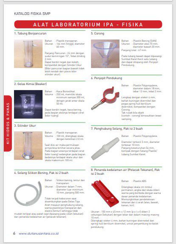 PERALATAN ALAT LAB IPA FISIKA KIT HIDROSTATISTIKA