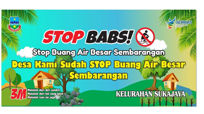 Spanduk STOP BABS Kelurahan / desa