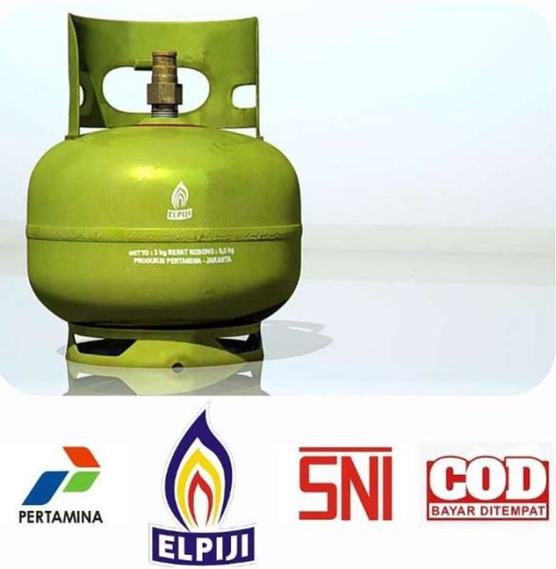Tabung Gas LPJ/Melon/Elpiji 3Kg Plus isi