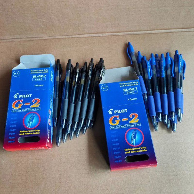 Gel pen Pilot G2 (harga sudah termasuk ongkir lokal dan pajak) - Biru