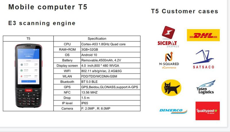 Mobile Computer T5 (E3 Scanning Engine)