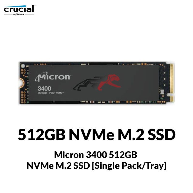 Crucial Micron 3400 512GB NVMe M.2 SSD [Single Pack/Tray]