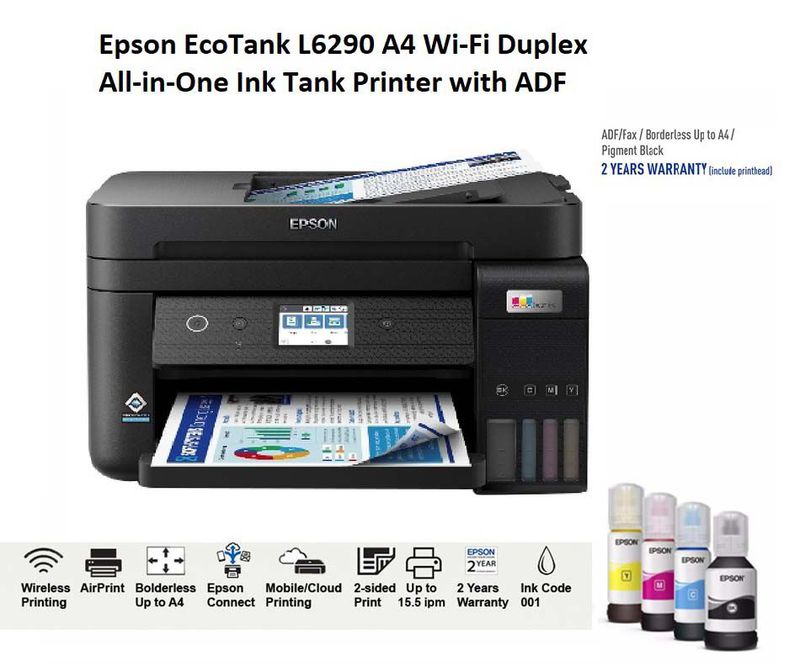 Printer Epson AIO (Print, Scan, Copy) L6290 Wifi + ADF + Fax