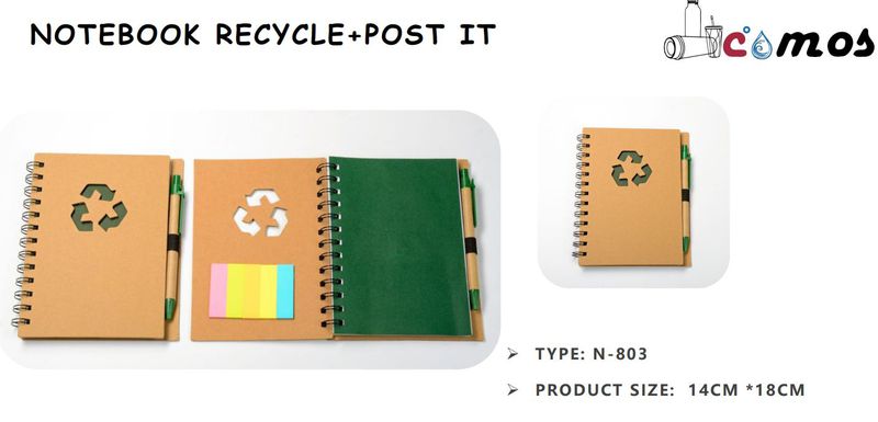 Agenda Planner/ Catatan/ Notebook Recycle - Post it / Sticky Note N803
