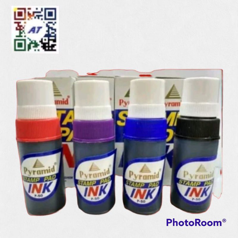 TINTA REFILL ISI ULANG STEMPEL PYRAMID all varian - Hitam