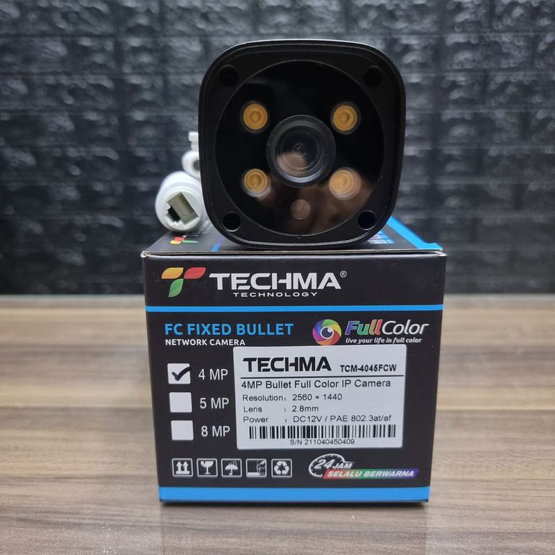 Techma 4MP Outdoor Full Color IP Camera