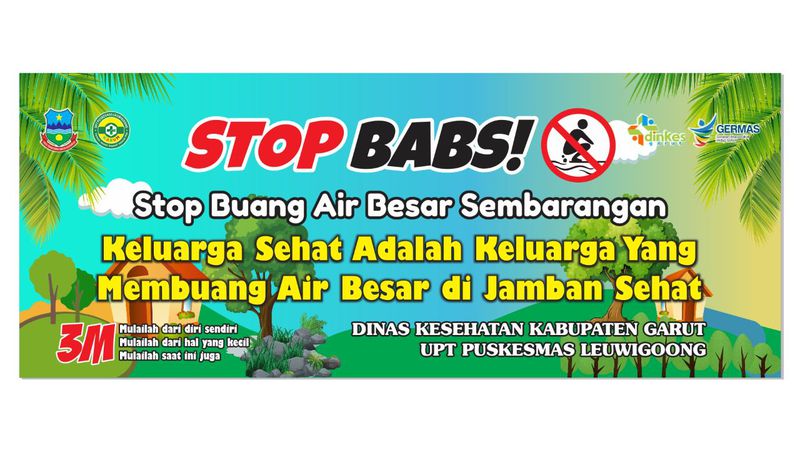 Spanduk STOP BABS ukuran 2,5m x 1m