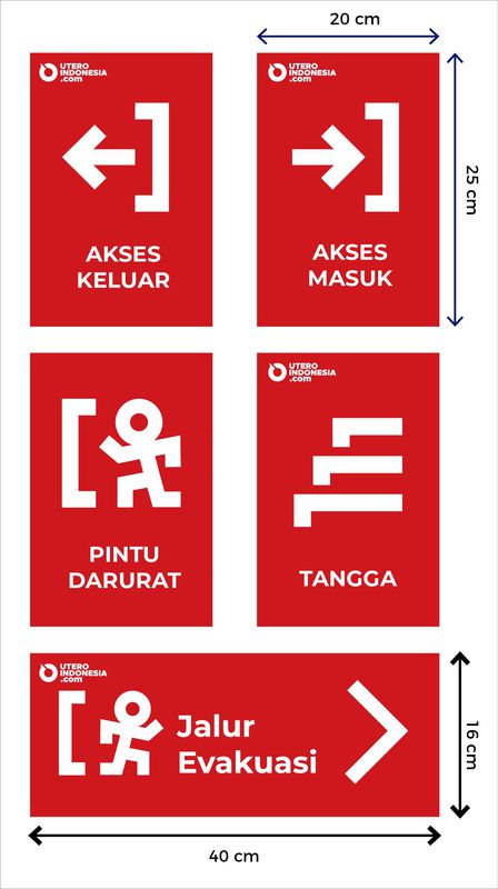 PAPAN PETUNJUK AKSES - PINTU DARURAT