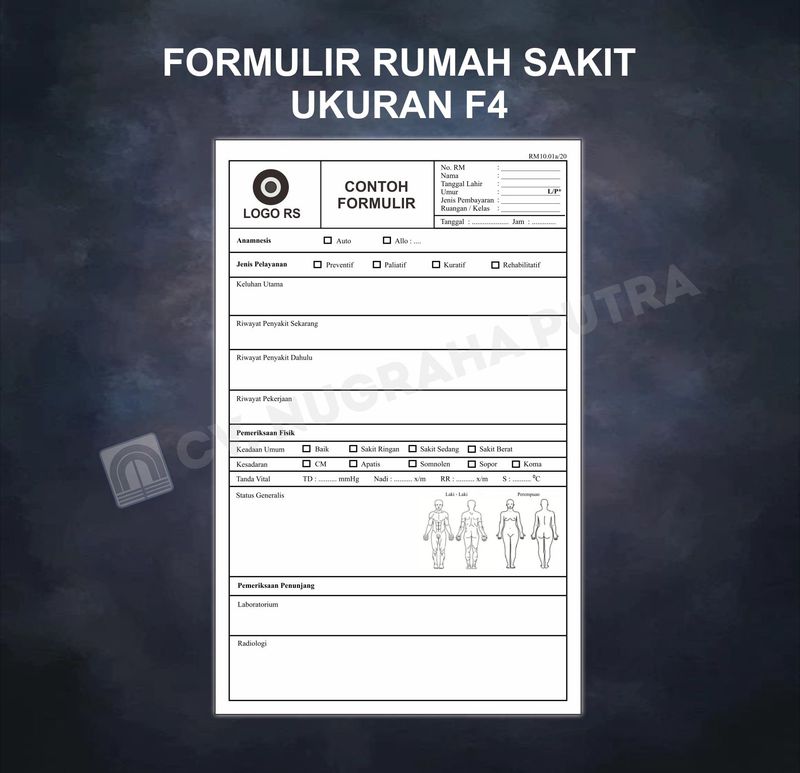 Formulir F4 Cetak 1 Sisi