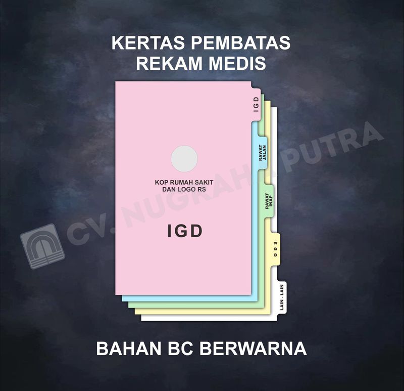Kertas Pembatas Khusus Rekam Medis