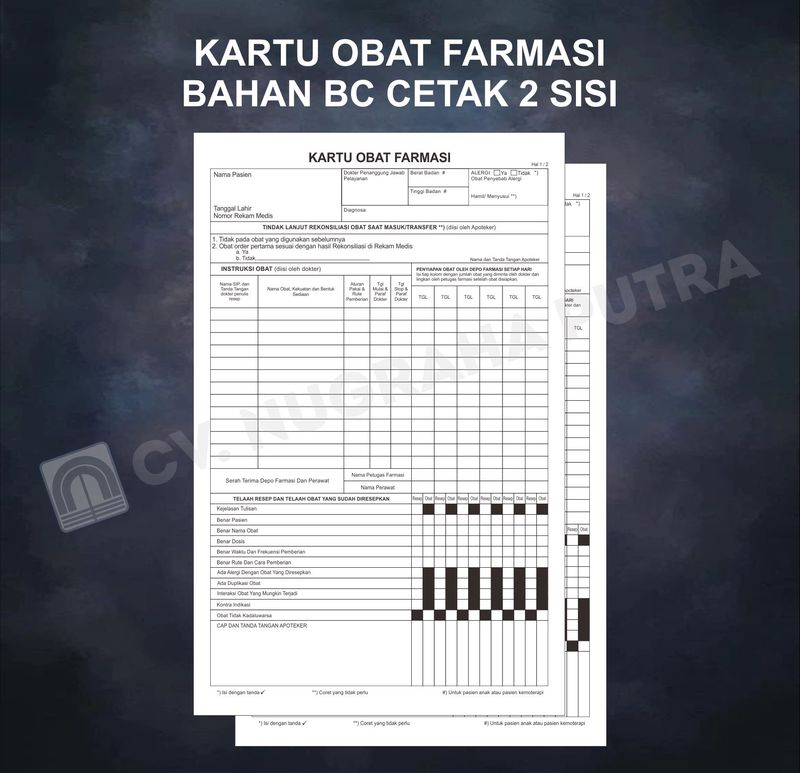 Kartu Stock Obat Farmasi