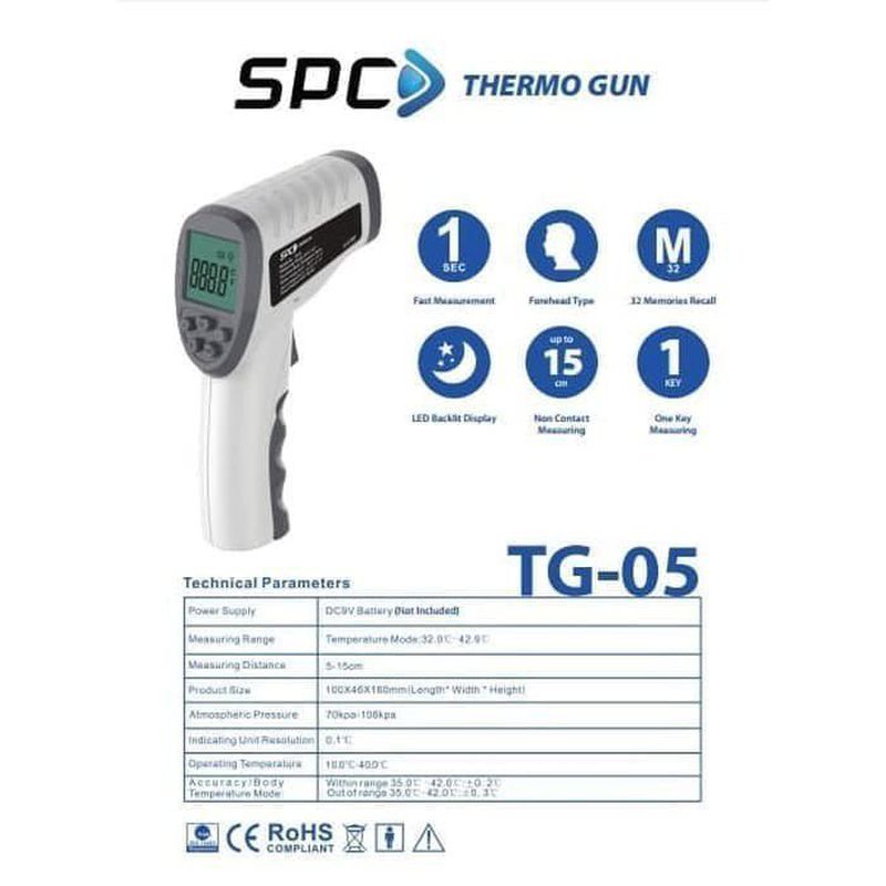 Alat Pengukur Suhu - Thermometer Infrared Gun SPC TG-05