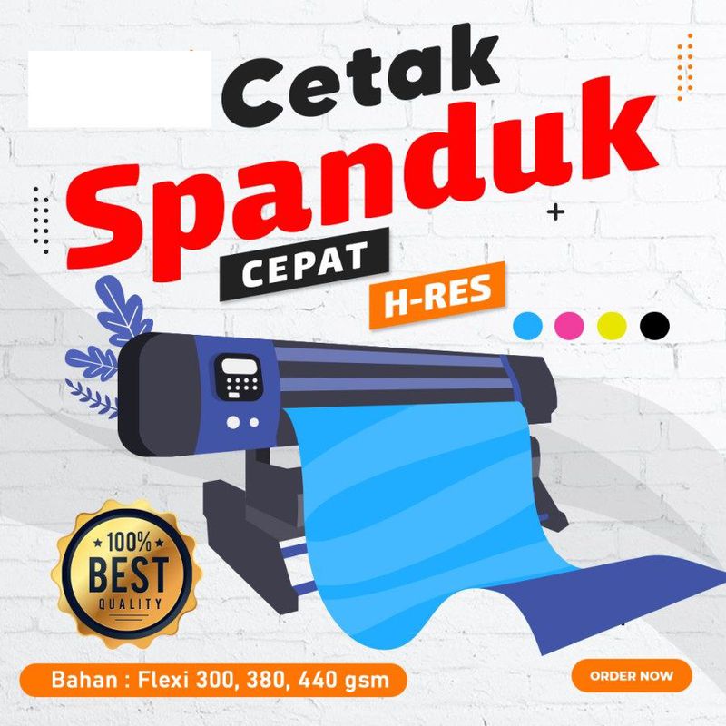 Banner Spanduk Backdrop Baliho Flexi 300 / 380 GSM - Siap Cetak