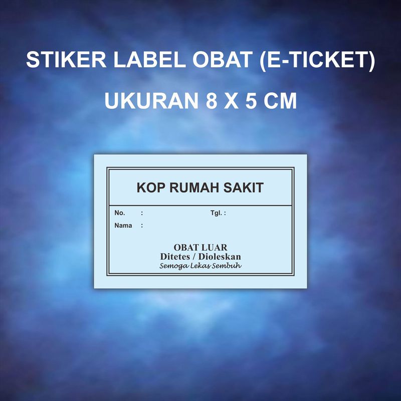 Stiker label obat luar