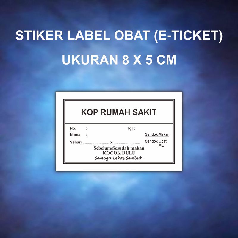 Stiker label obat