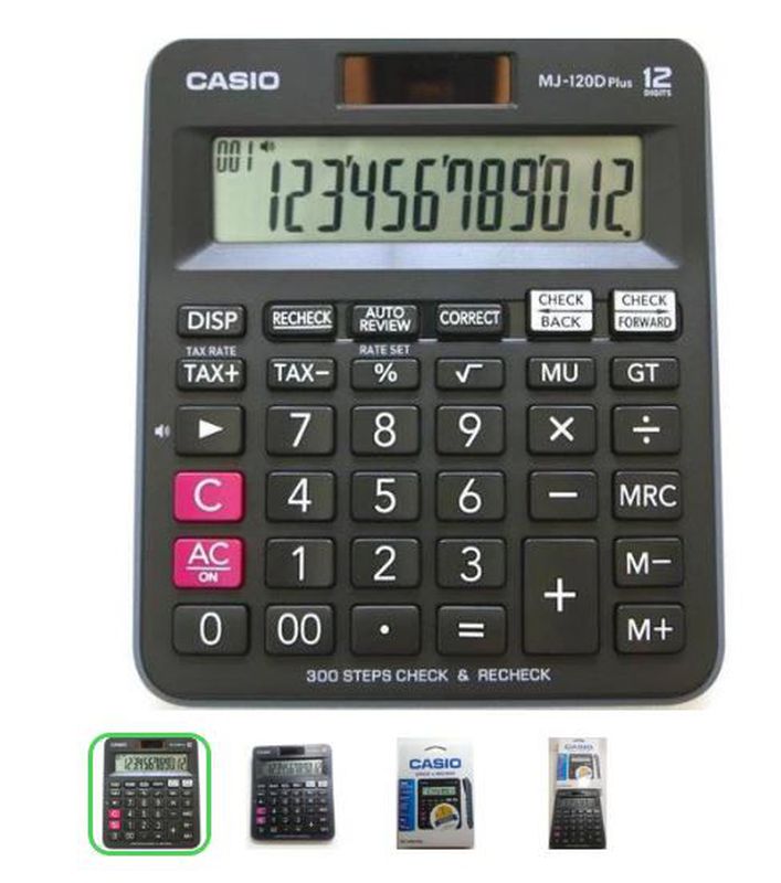 Kalkulator Casio Mj 120D Plus Original 300 Steps Check