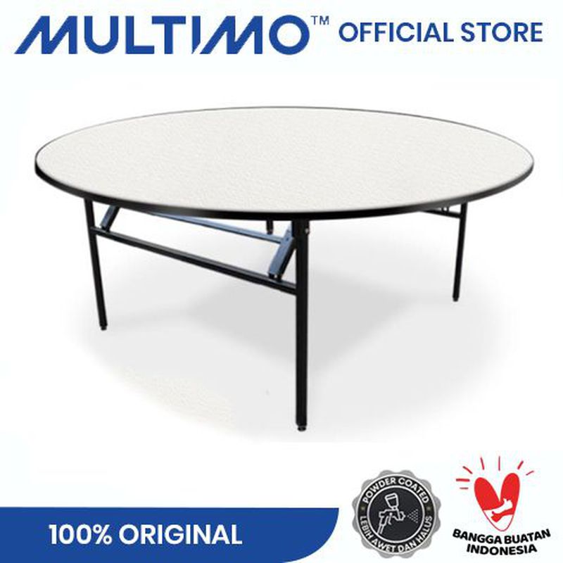 Meja Lipat Bulat 160 Padded / Meja Rapat Lipat Meja Banquet Perjamuan