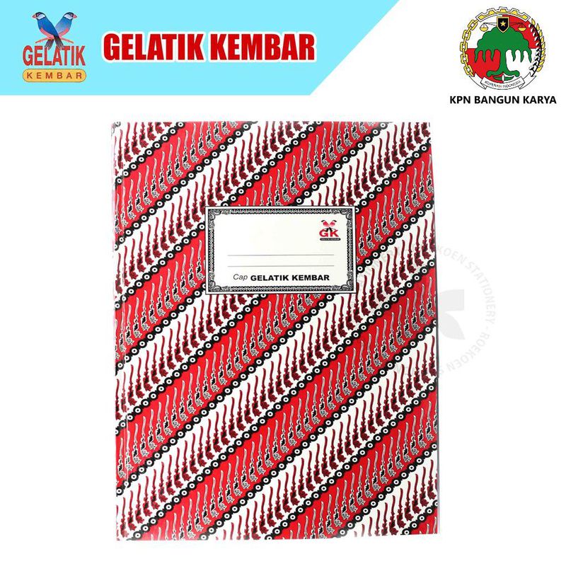 Buku Batik Hard Cover Quarto 100 Lembar Gelatik Kembar