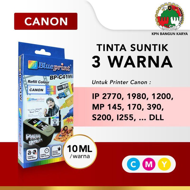 Tinta Suntik / Tinta Refill Canon BLUEPRINT For Printer Canon Warna BP-C41W
