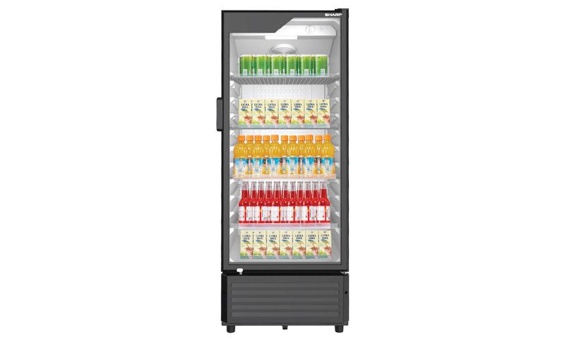 SHARP SCH250FS showcase cooler 250 lt anti dew glass door
