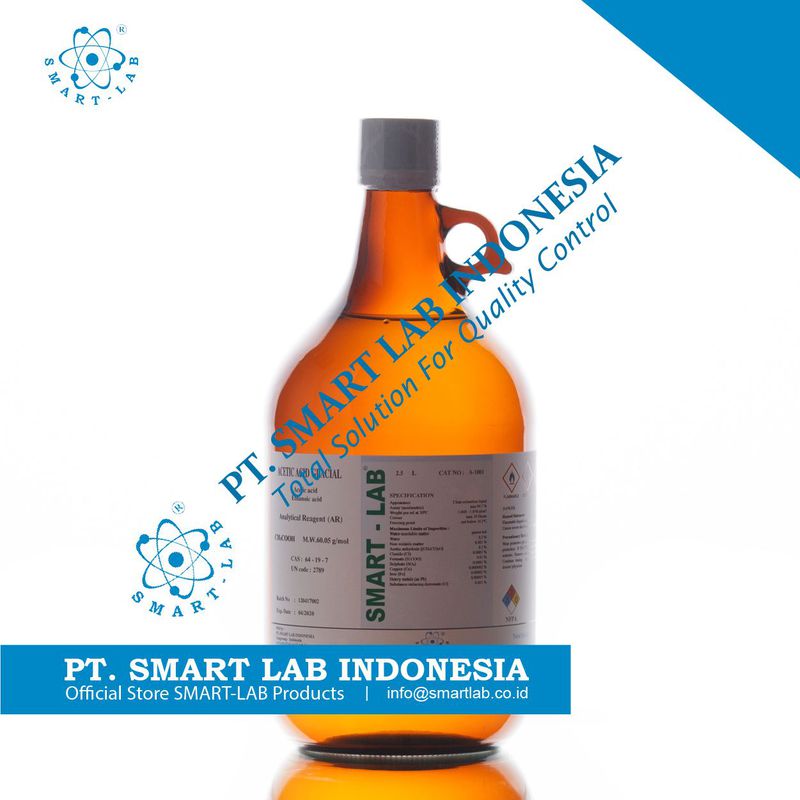 A-1001 ASAM ASETAT GLASIAL, KEMASAN 2.5 LT, SINONIM : ACETIC ACID ...