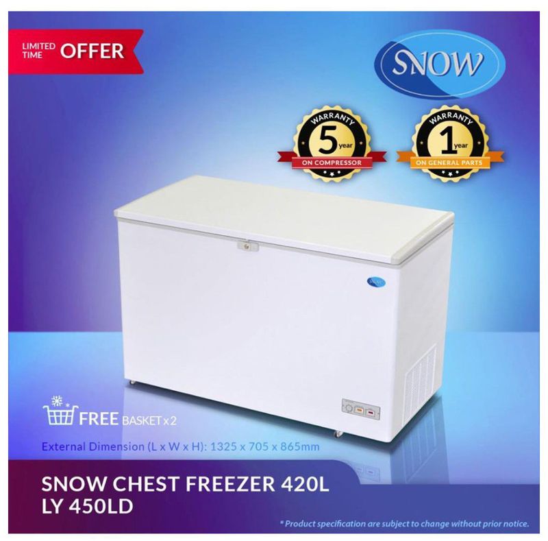 Chest Freezer Snow 420 Liter