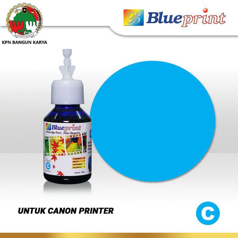 Tinta Canon BLUEPRINT Refill For Printer Canon 100ml - Biru Cyan CP