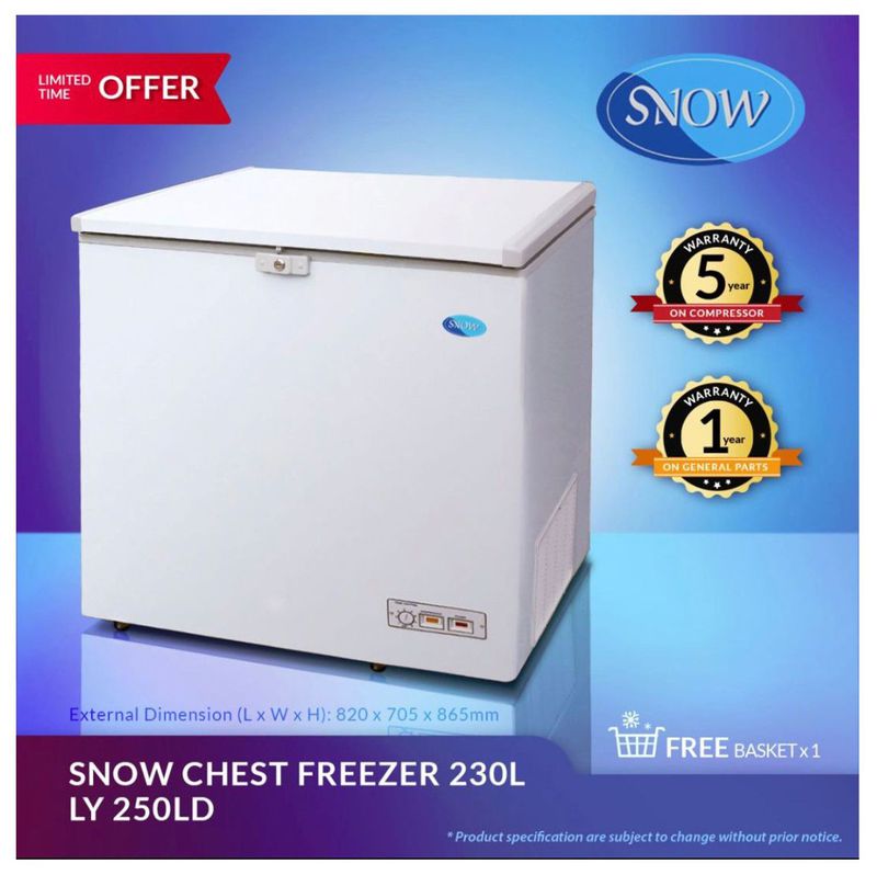 Chest Freezer Snow 230 Liter