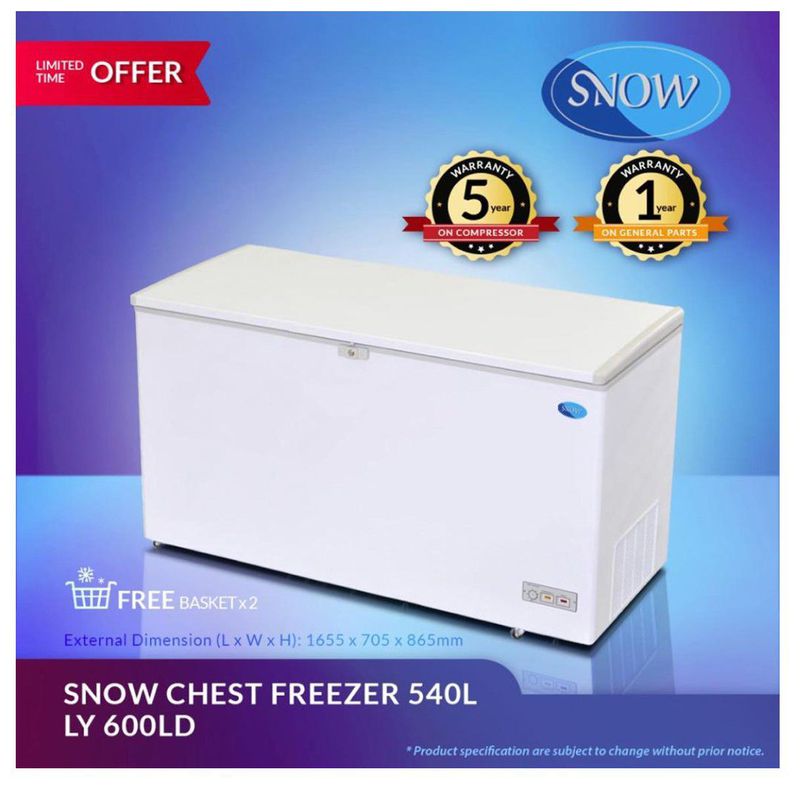 Chest Freezer Snow 540 Liter