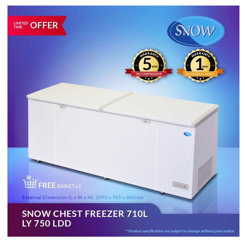 Chest Freezer Snow 710 Liter