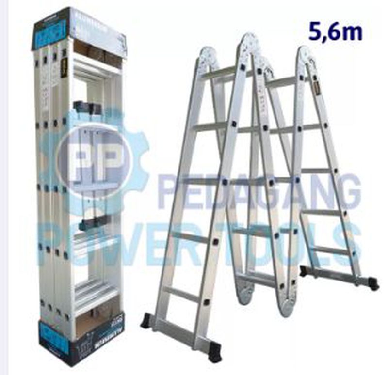 TANGGA LIPAT A 5.6 METER MULTIFUNGSI ALUMINIUM