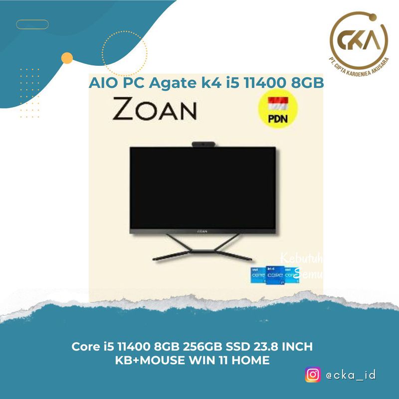 Zoan AIO PC agate k4 i5 11400 8GB