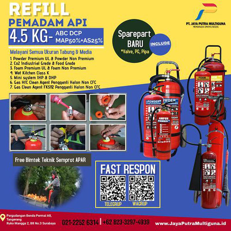 Isi Ulang Refill APAR ABC Dry Chemical Powder Kapasitas 4.5kg ...
