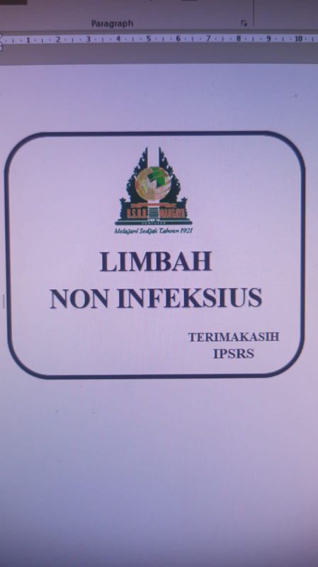 Stiker Limbah non Infeksius RSUD WANGAYA