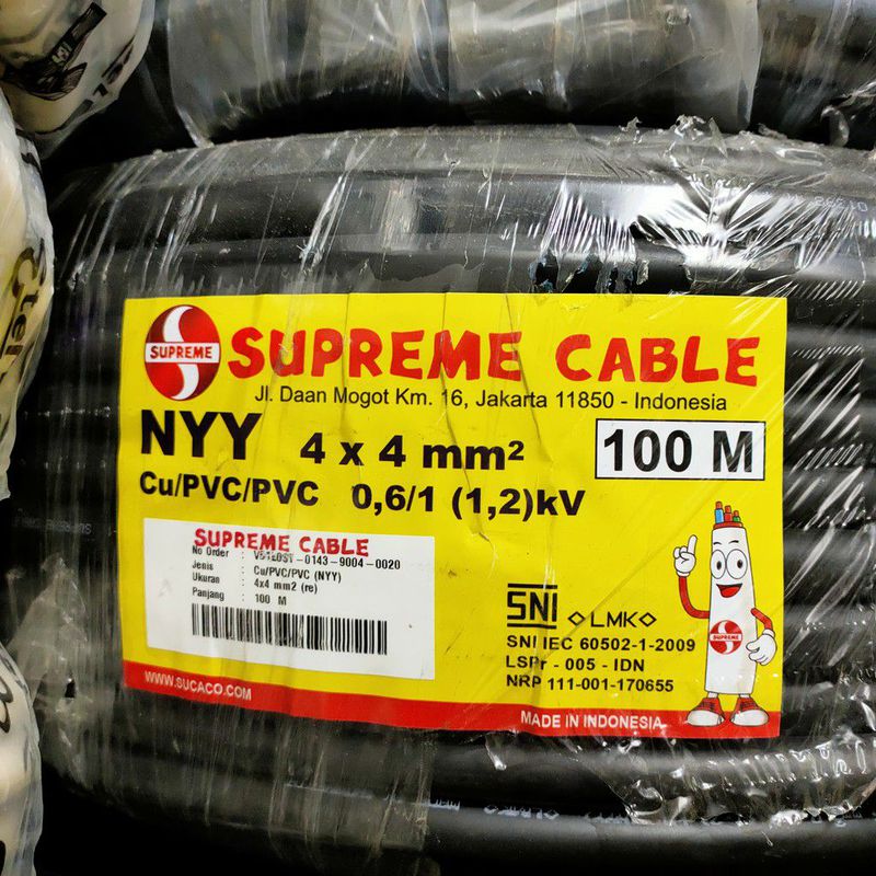 Kabel nyy 4x4mm supreme 1 Roll isi 100 Meter