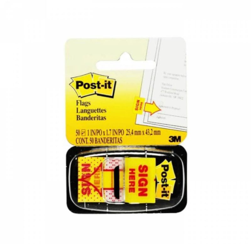 POST IT SIGN HERE 3 M