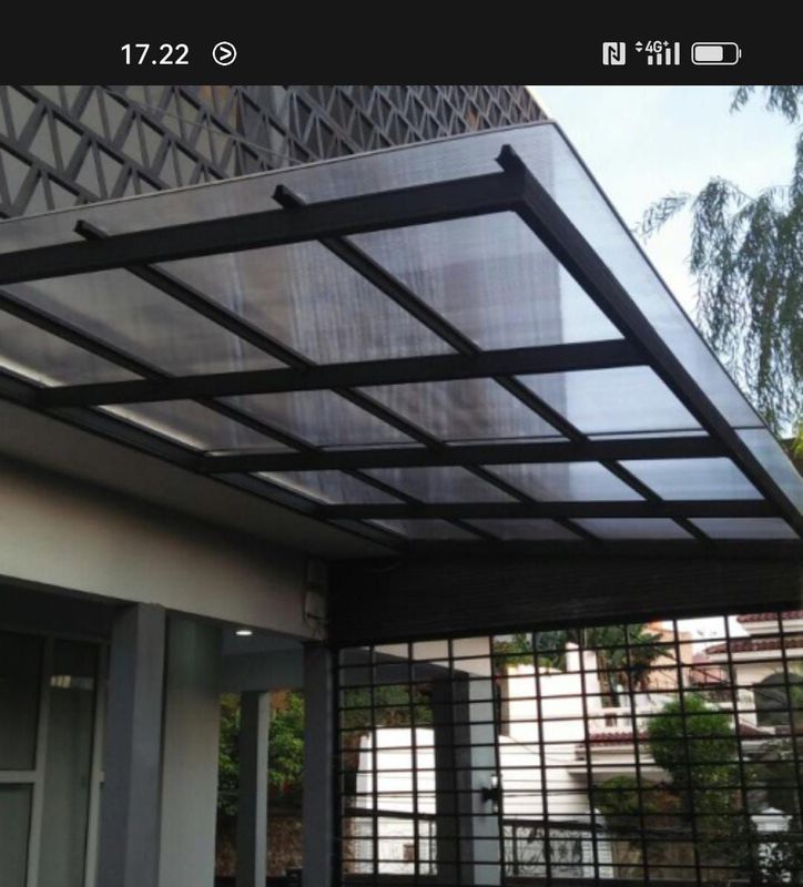 Pagar kanopi teralis - Gold