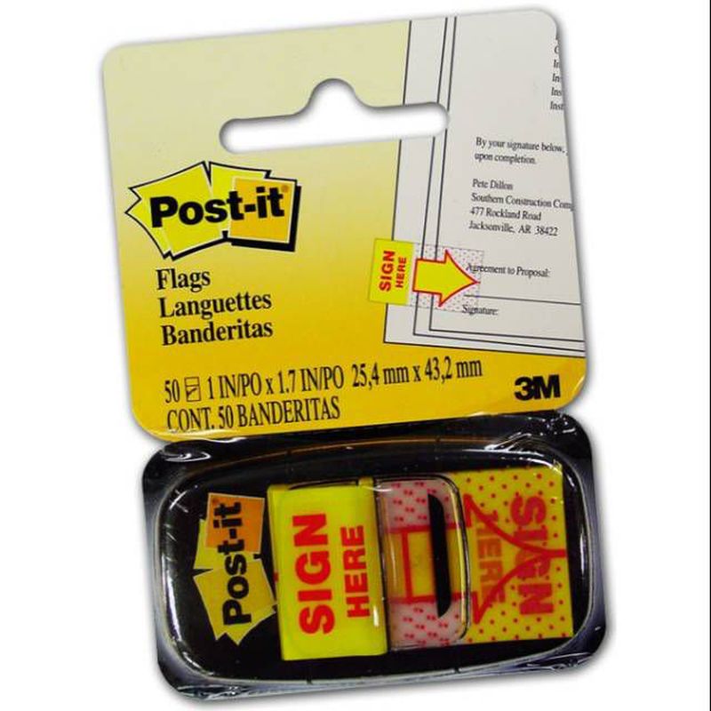 Post it Sign Here 3 M