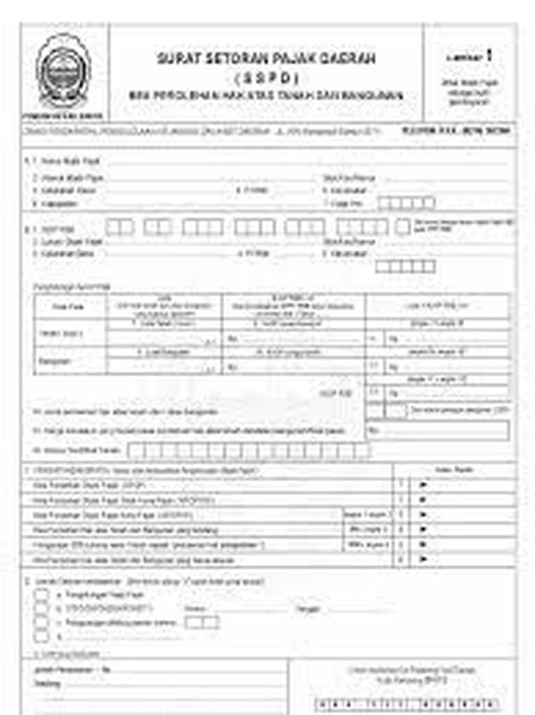 CETAK BLANKO TIMBAL BALIK PBB DAN BPHTB